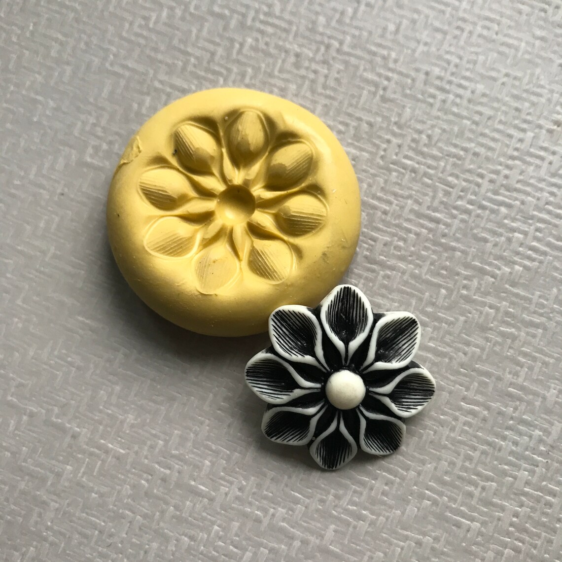 Mold Silicone Vintage Flower Button Pattern for Resin, Clay, or Fondant ...