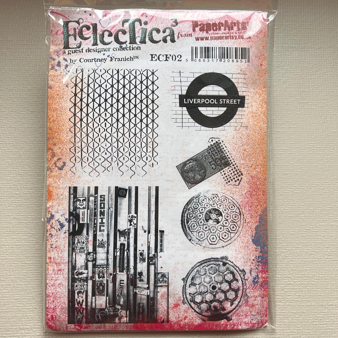Cling Rubber Stamp Set Courtney Franich Collage Stamps From Paperartsy ...