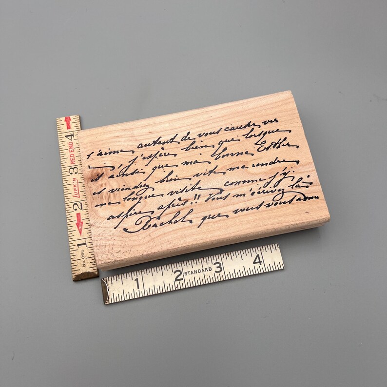 Vintage Rubber Stamp Script Writing Word Background Stamps - Etsy