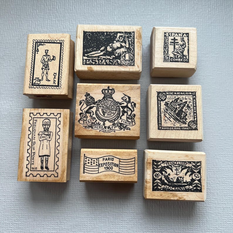 Vintage Postal Mail Travel Rubber Stamps - Etsy