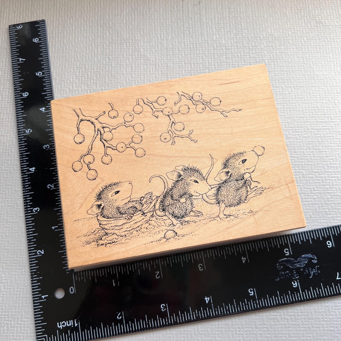 Vintage Retired Rare House Mouse Christmas Mice Rubber Stamps From ...