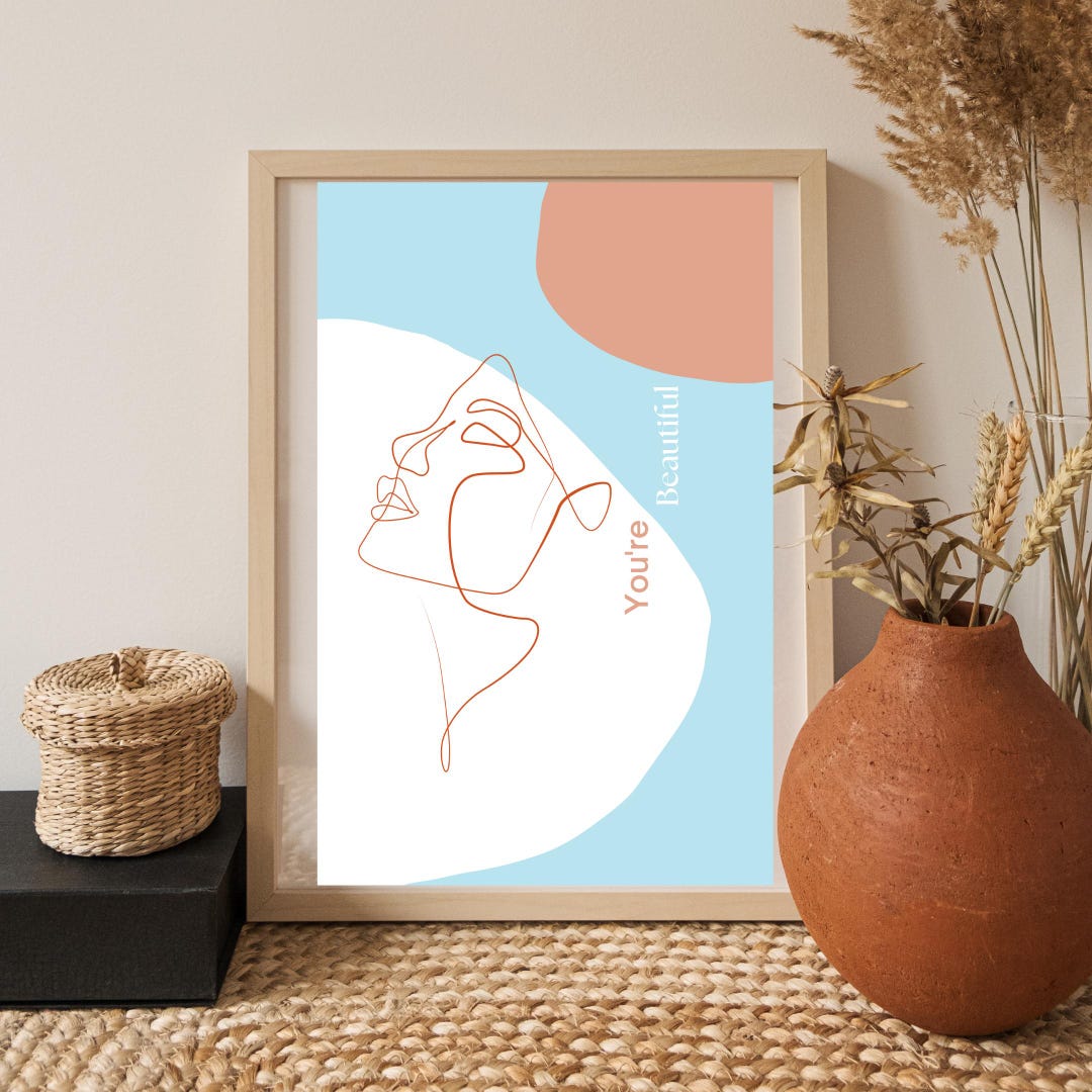 Minimalist Motivational Line Art; Inspirational Poster Printable ...