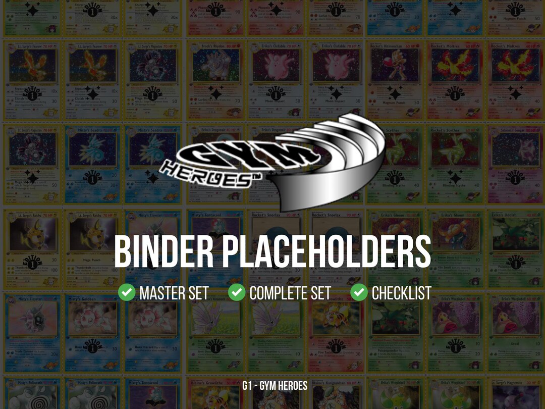 Gym: Gym Heroes Set, 5 in 1 Binder Placeholders (digital Download) - Etsy