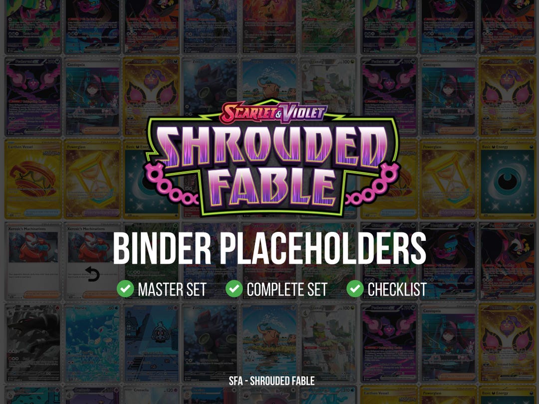 Scarlet and Violet: Shrouded Fable Set, 5 in 1 Binder Placeholders ...