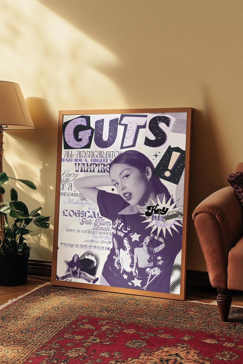Olivia Rodrigo GUTS Tour Poster | Concert Wall Art | Official Tour ...