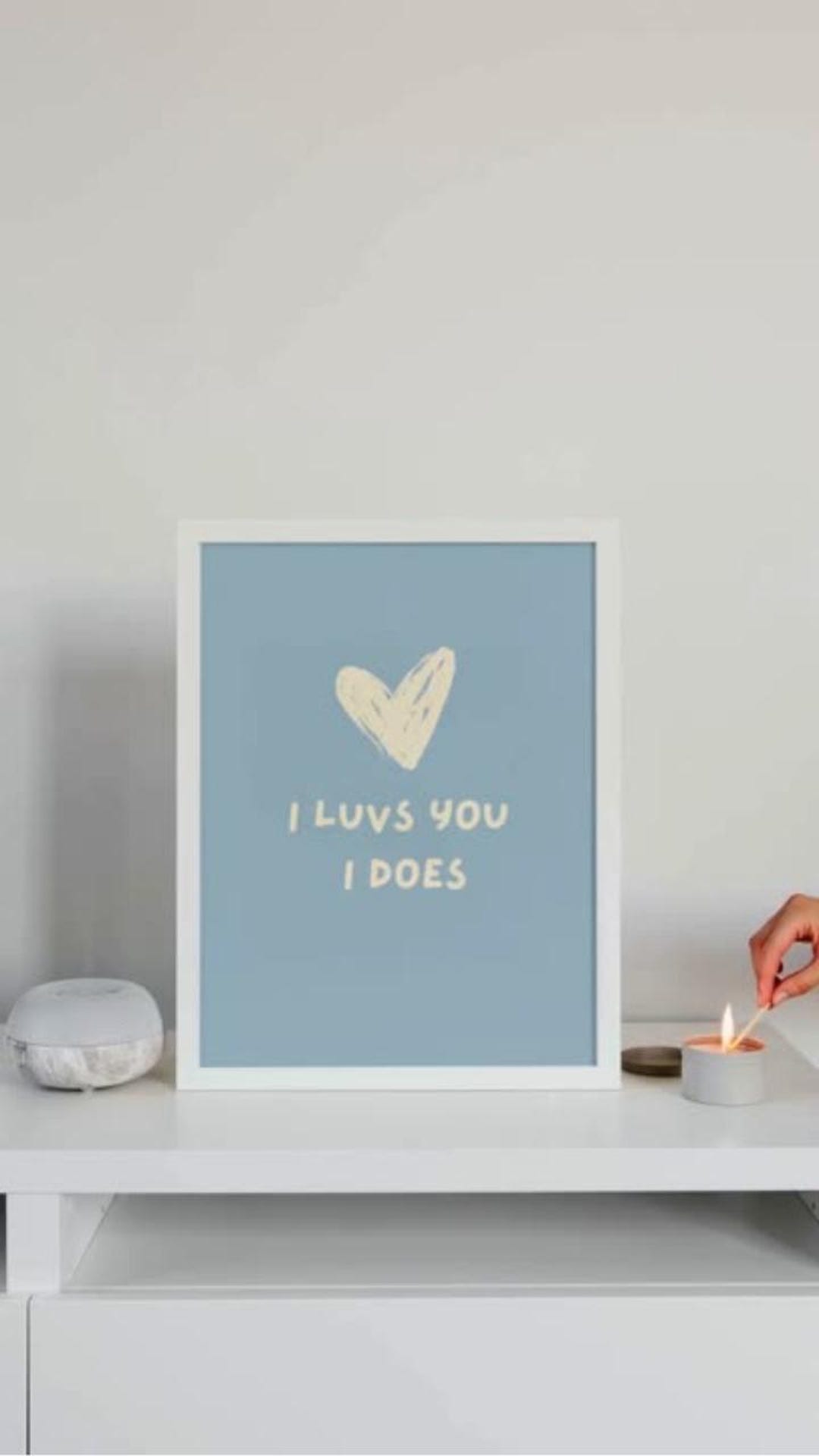Love Poster - I Luvs You I Does (light Blue) - Etsy