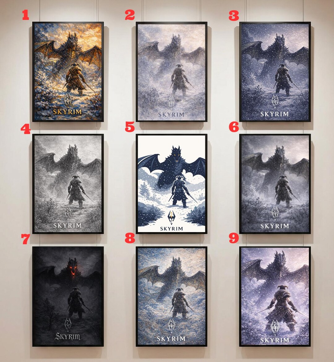 Skyrim Poster • Skyrim Wall Art • Skyrim Art • Skyrim Digital • Sekiro ...