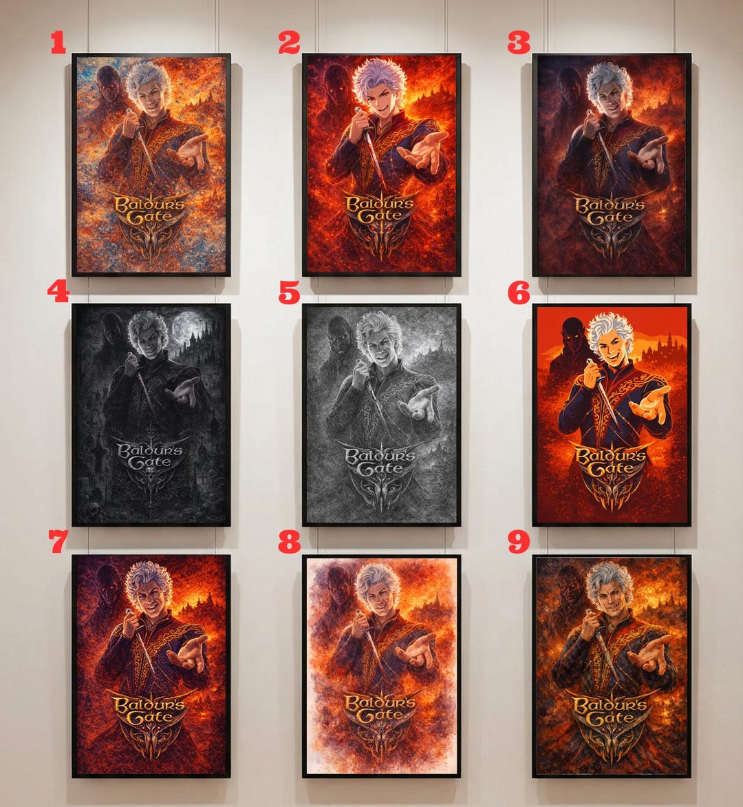 Baldurs Gate 3 Astarion • Baldurs Gate 3 Poster • Baldurs Gate 3 Print ...