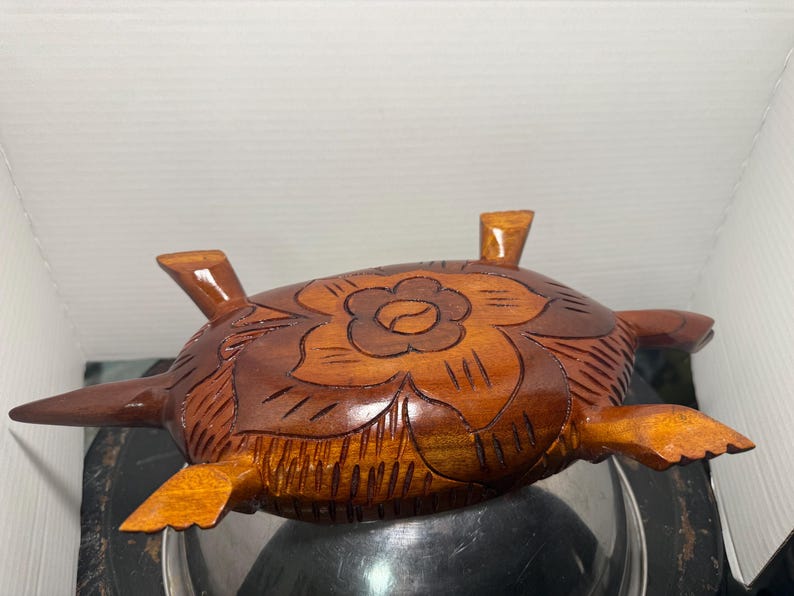 Hand Carved Lidded Turtle Box From Haiti - Etsy Canada