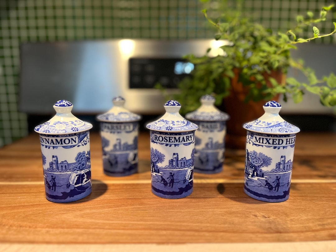 Vintage 1990s 2000s Spode Italian Spice Jars - Etsy
