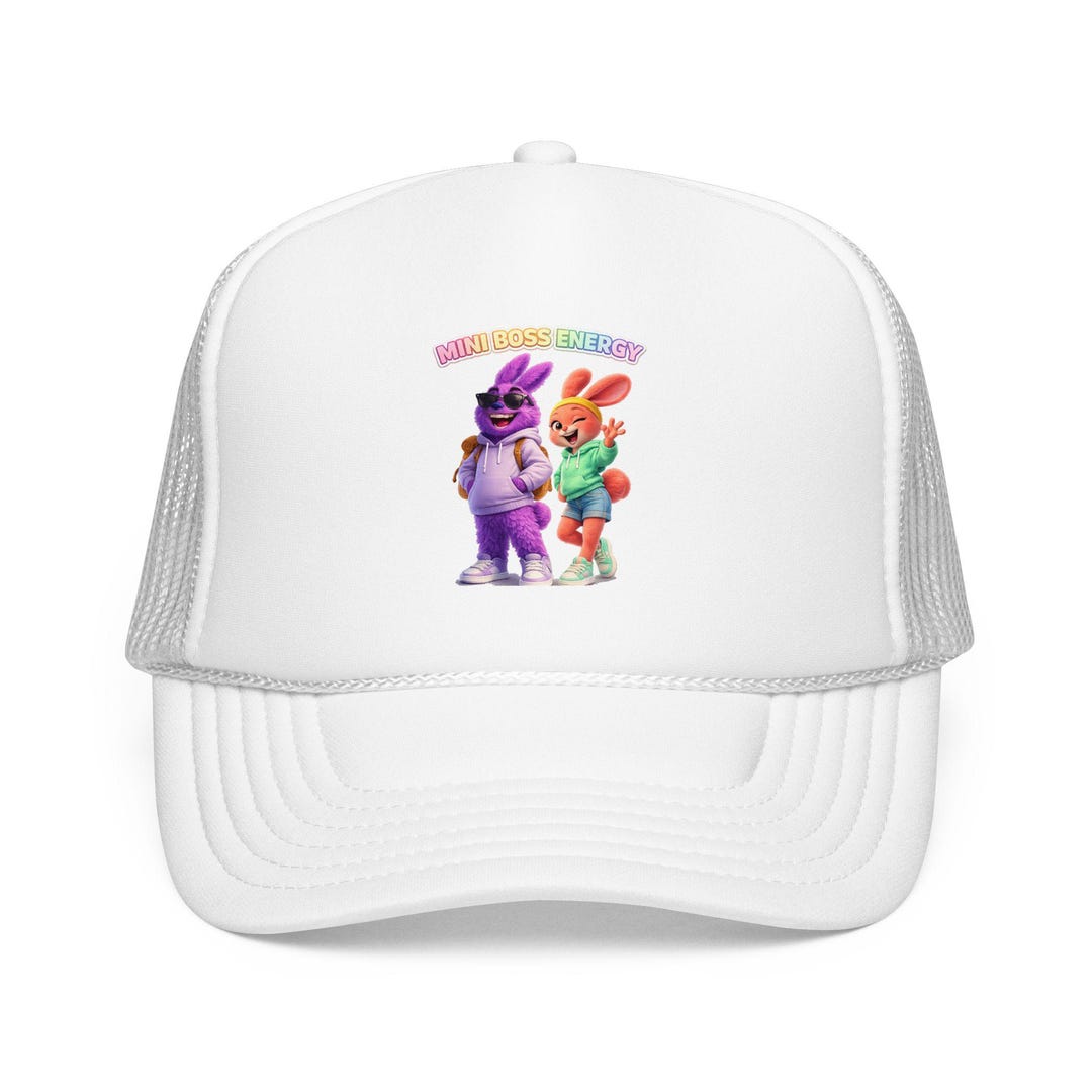 Cartoon Bunny Foam Trucker Hat | Mili Characters Cap - Etsy