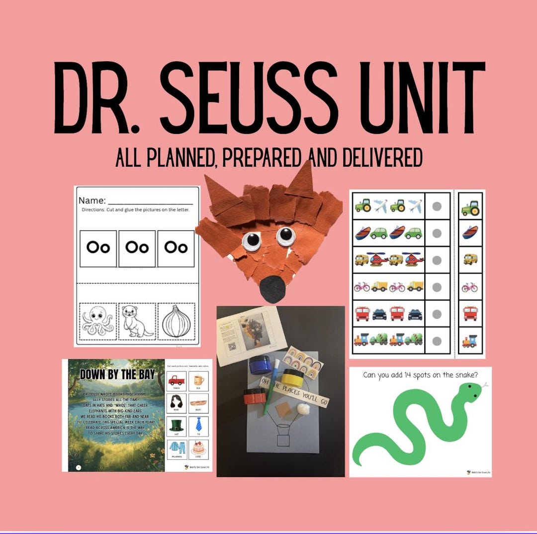 Dr Seuss / Read Across America: Preschool / Kindergarten Learning Unit ...