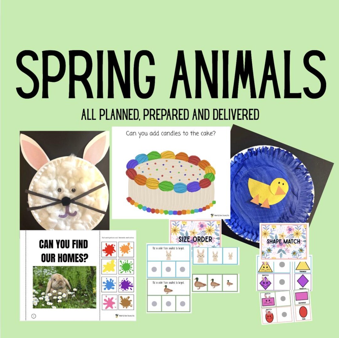 Easter Animals- Ducks and Bunnies: Preschool / Kindergarten Learning ...