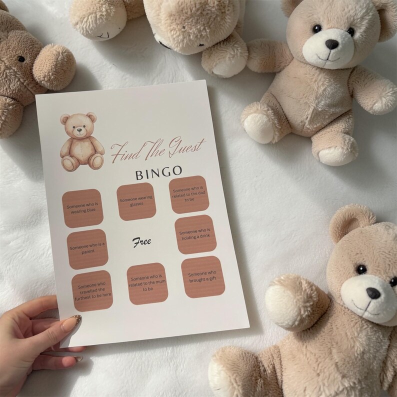 Find the Guest Bingo| Baby Shower Game - Etsy