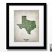 Texas State Map Art Print Love Map Original Custom Map Art Print ...