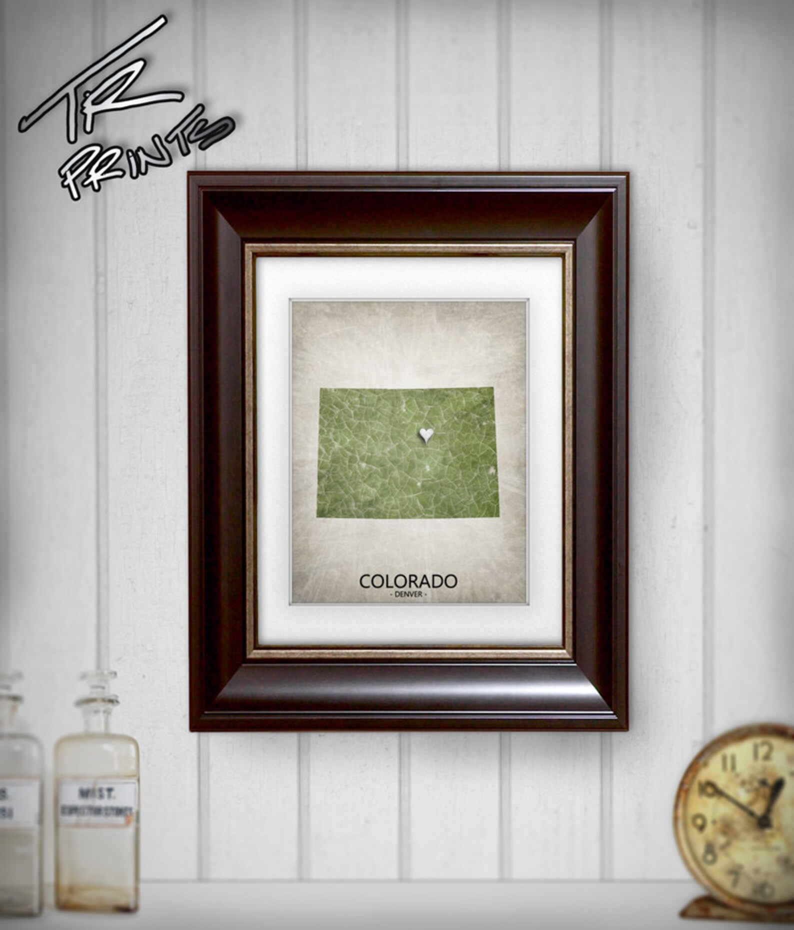 Colorado State Silhouette Map Art Print Home Town Love - Etsy