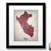 Peru Map Art Print Home Town Heart Map Original Custom Art Print ...
