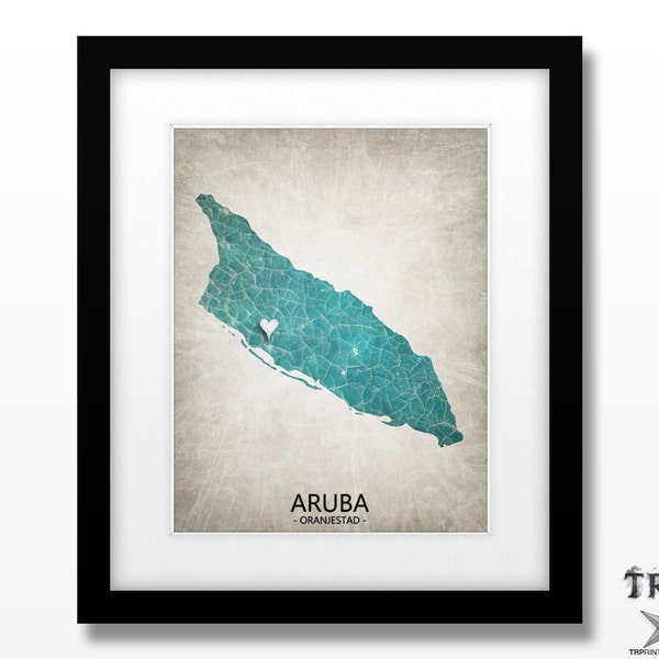 Aruba Map Print - Etsy