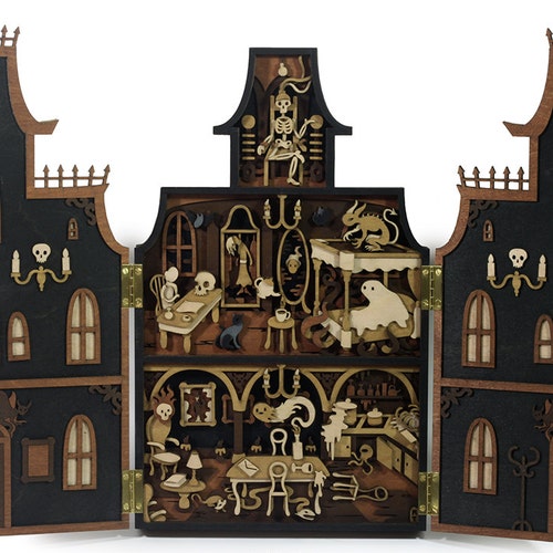 Custom Model Haunted House Halloween Decor Unique | Etsy