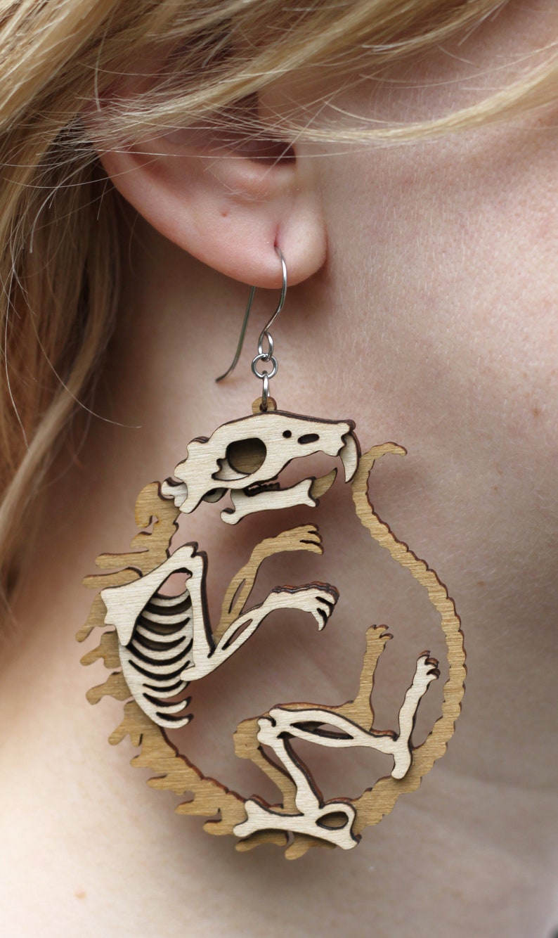 Rat Skeleton Earrings Afterlife Collection | Etsy