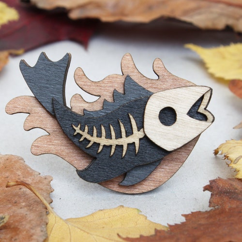 Bored Skeleton Brooch Afterlife Collection - Etsy