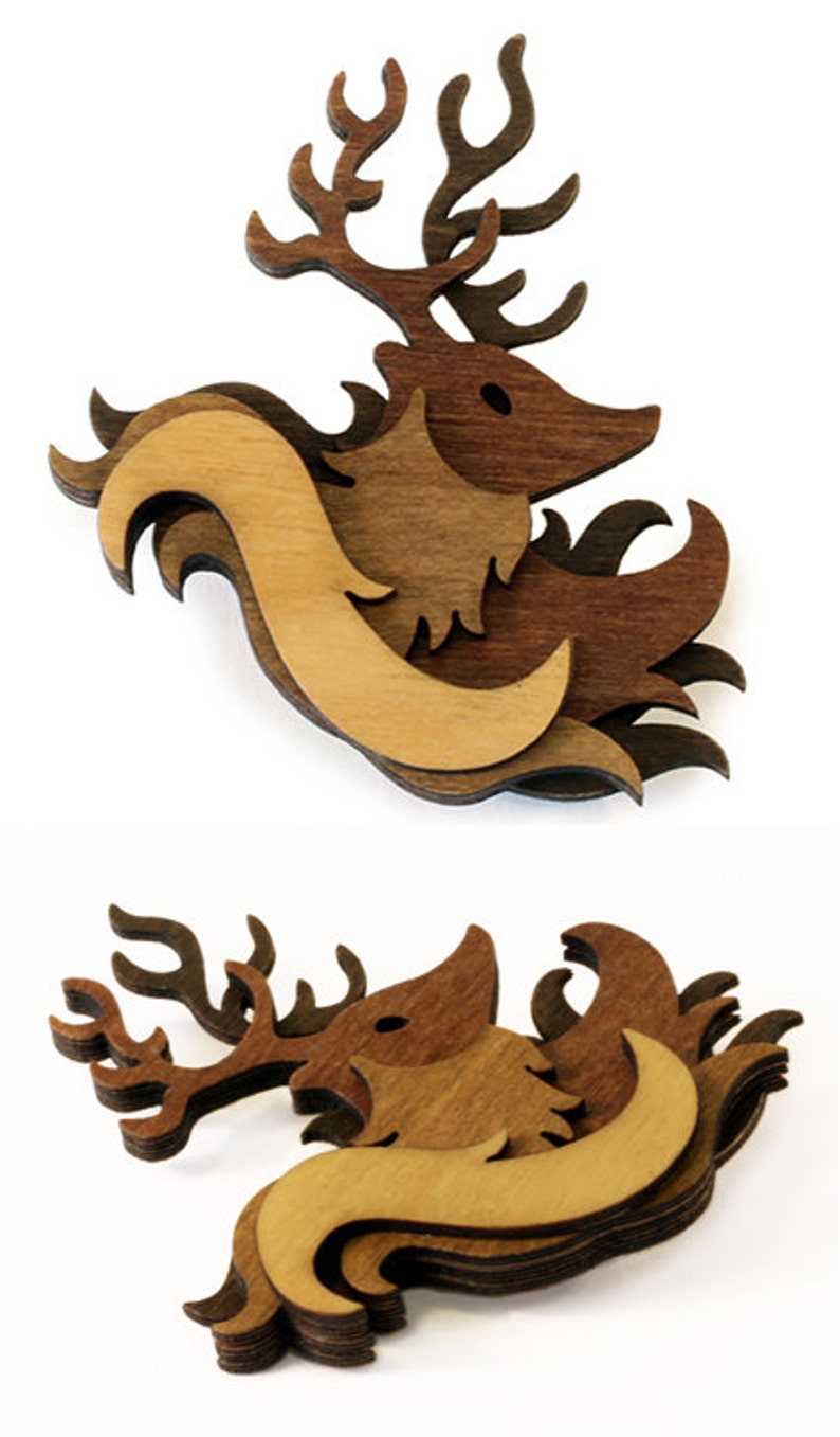 Stag Brooch Woodland Collection - Etsy UK