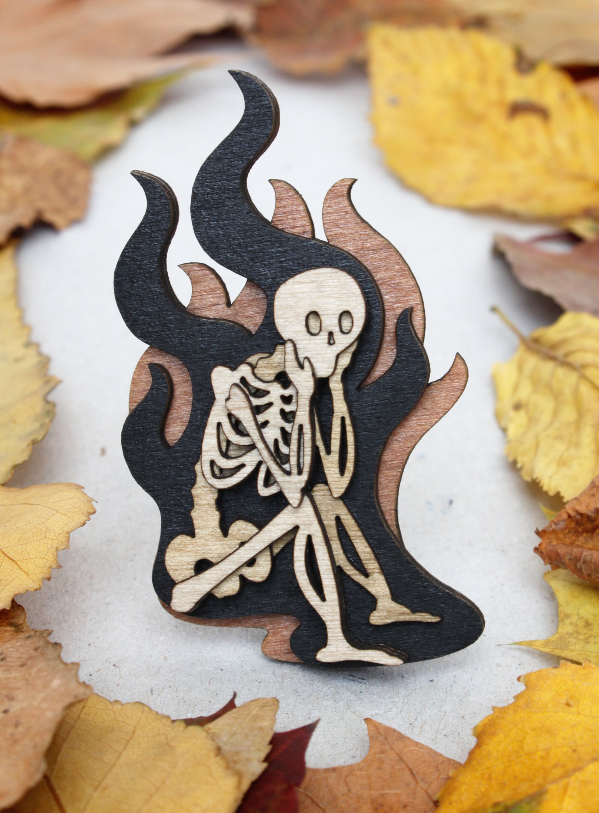 Bored Skeleton Brooch - Afterlife Collection - Etsy UK