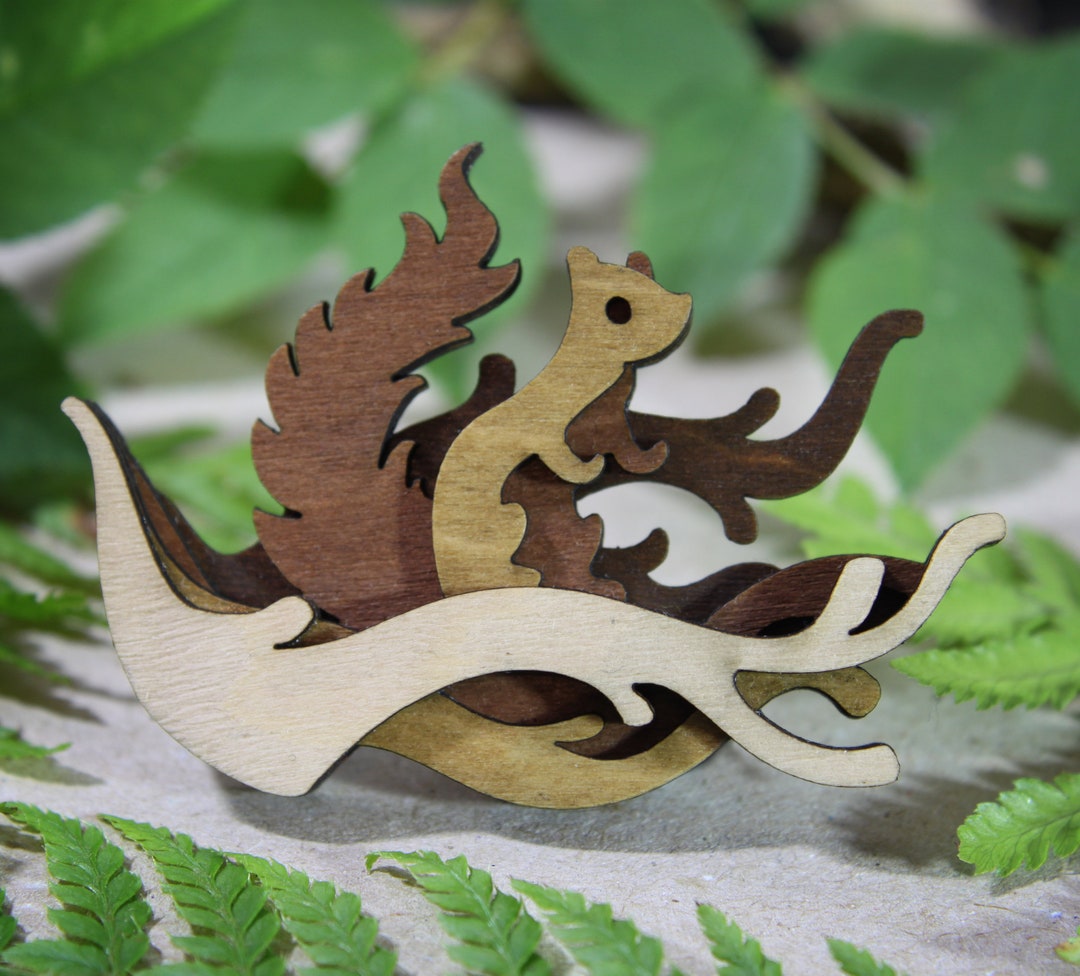 Squirrel Brooch - Woodland Collection - Etsy