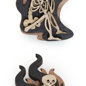 Bored Skeleton Brooch - Afterlife Collection - Etsy UK