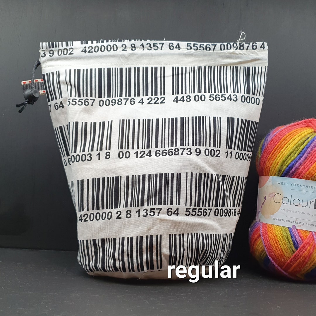 Regular Size Only Barcode Project Bag for Knitting Crochet Crafts - Etsy