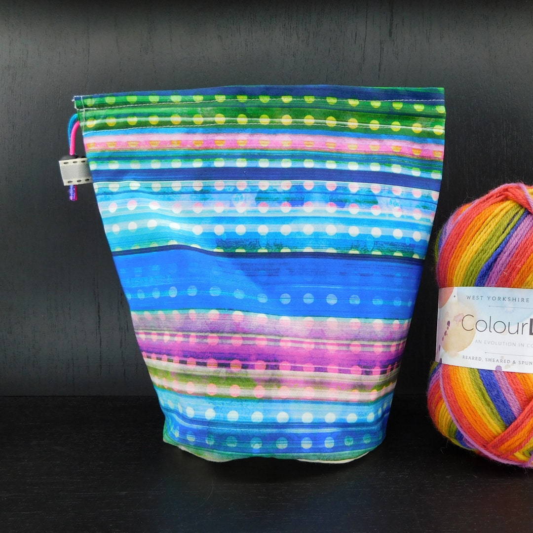 R/M/S/DPN Spots and Stripes Project Bag for Knitting/crochet/crafts - Etsy