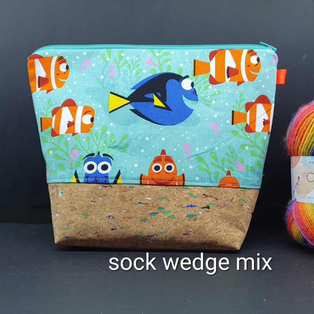 Sock Wedge Mix Finding Nemo Project Bag for Knitting/crochet/crafts - Etsy