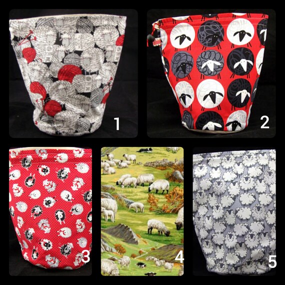 Sheep project bags for knitting crochet crafts | Etsy