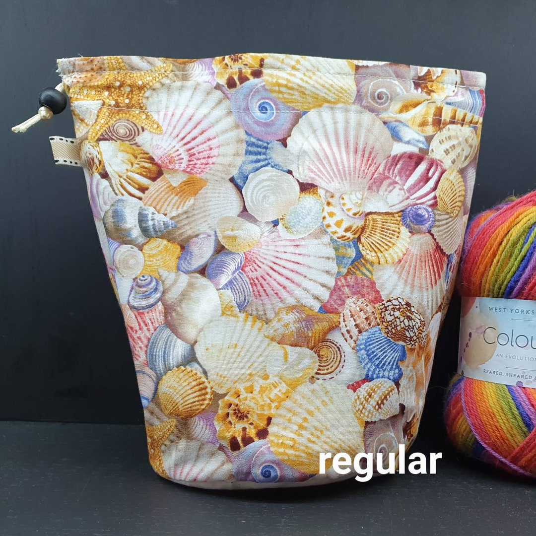 Regular Size Only Realistic Shells Project Bag for Knitting/crochet ...