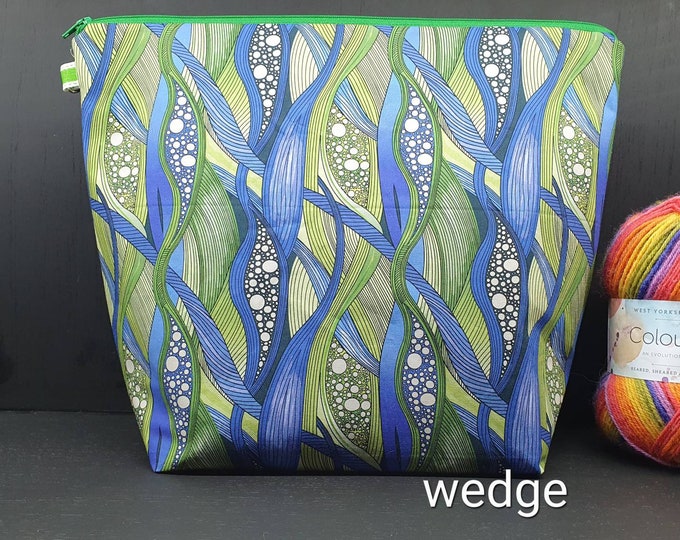 Wedge Only River Weeds Project Bag for Knitting/crochet/crafts - Etsy