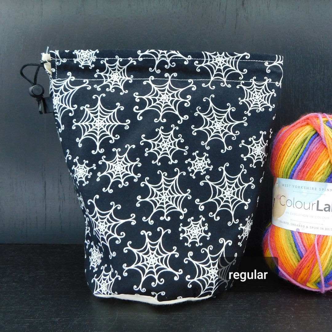 Regular Size Only Spider Webs Project Bag for Knitting/crochet/crafts ...