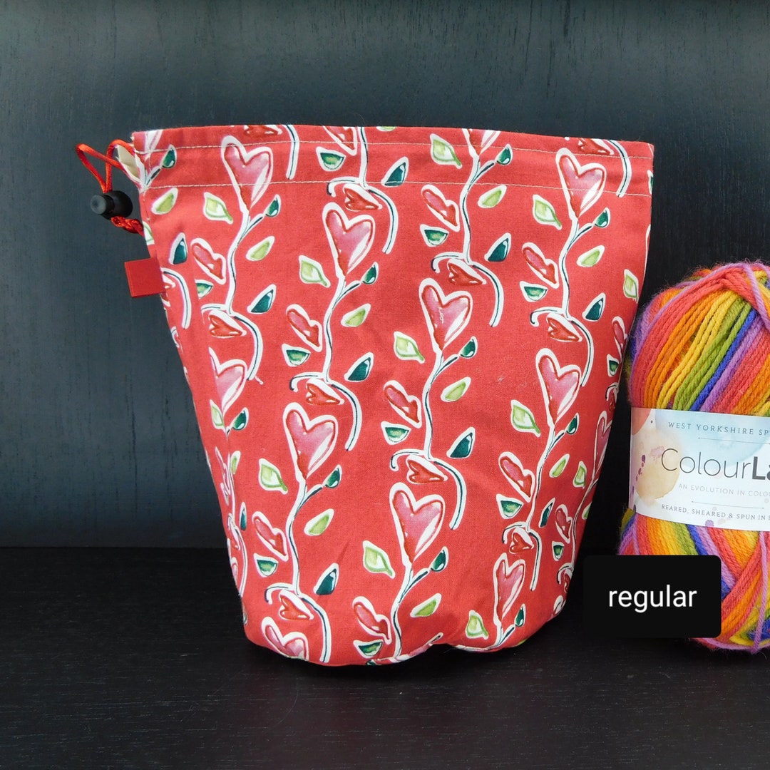 R/S Heart Vine Project Bags for Knitting Crochet Crafts - Etsy