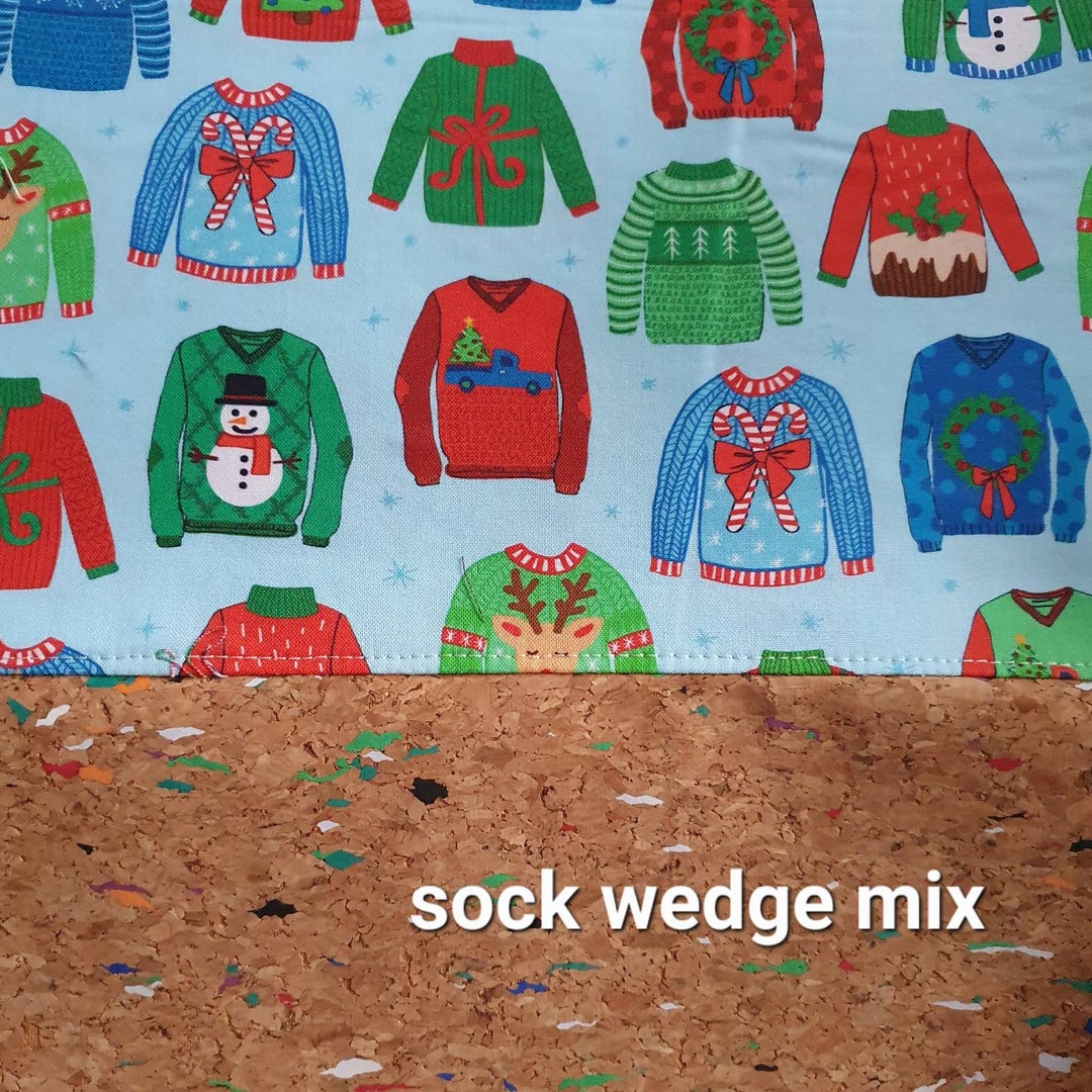 Sock Wedge Mix Christmas Jumpers Project Bag for Knitting/crochet ...