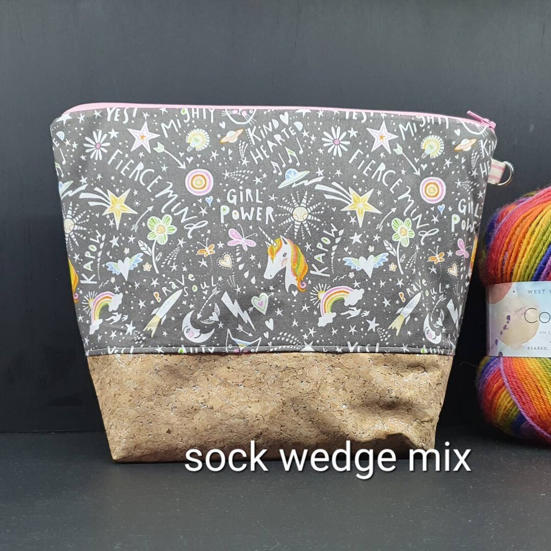 Sock Wedge Mix Girl Power Project Bag for Knitting/crochet/crafts - Etsy
