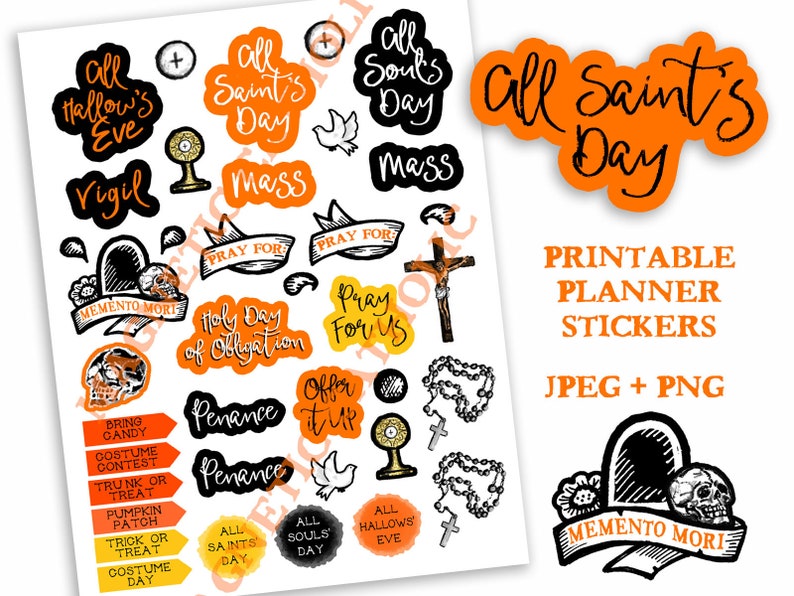 All Saints Day Liturgical Calendar Printable Catholic Planner - Etsy