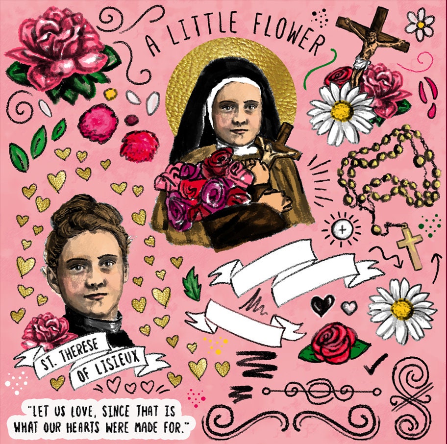 Personal License Digital Clip Art Saint Therese of Lisieux A - Etsy