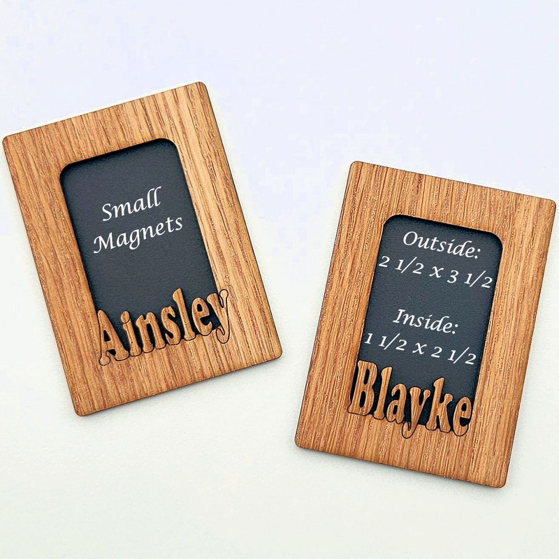 Wooden Name Photo Magnetic - Etsy
