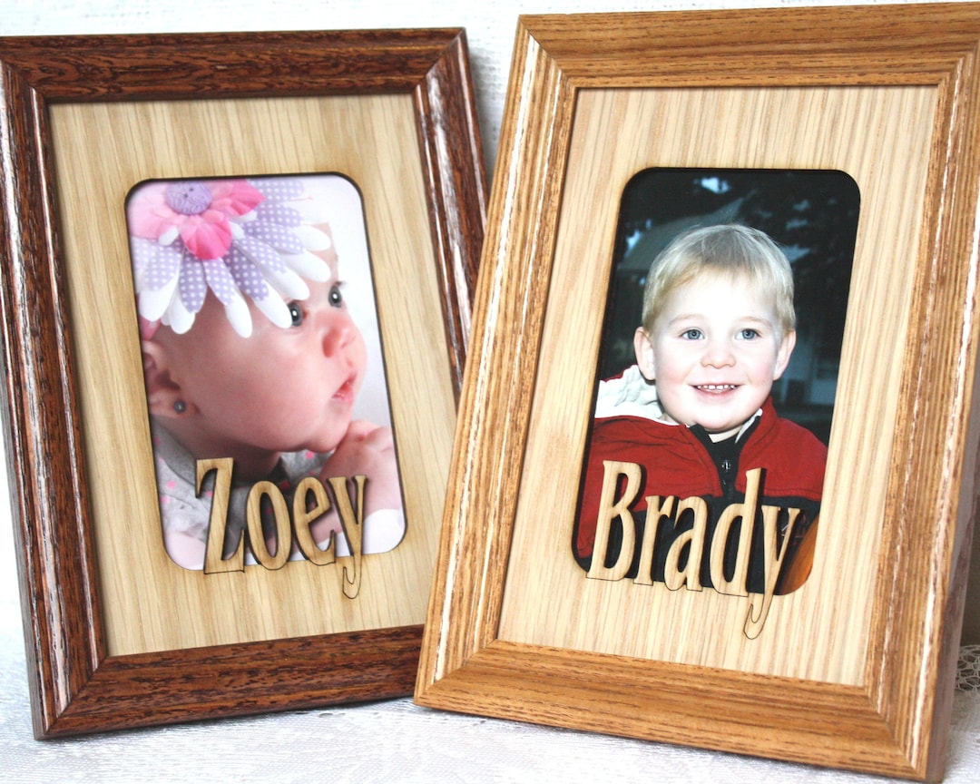 Personalized Name Frame 5x7 | Custom Picture Frame With Engraved Mat ...
