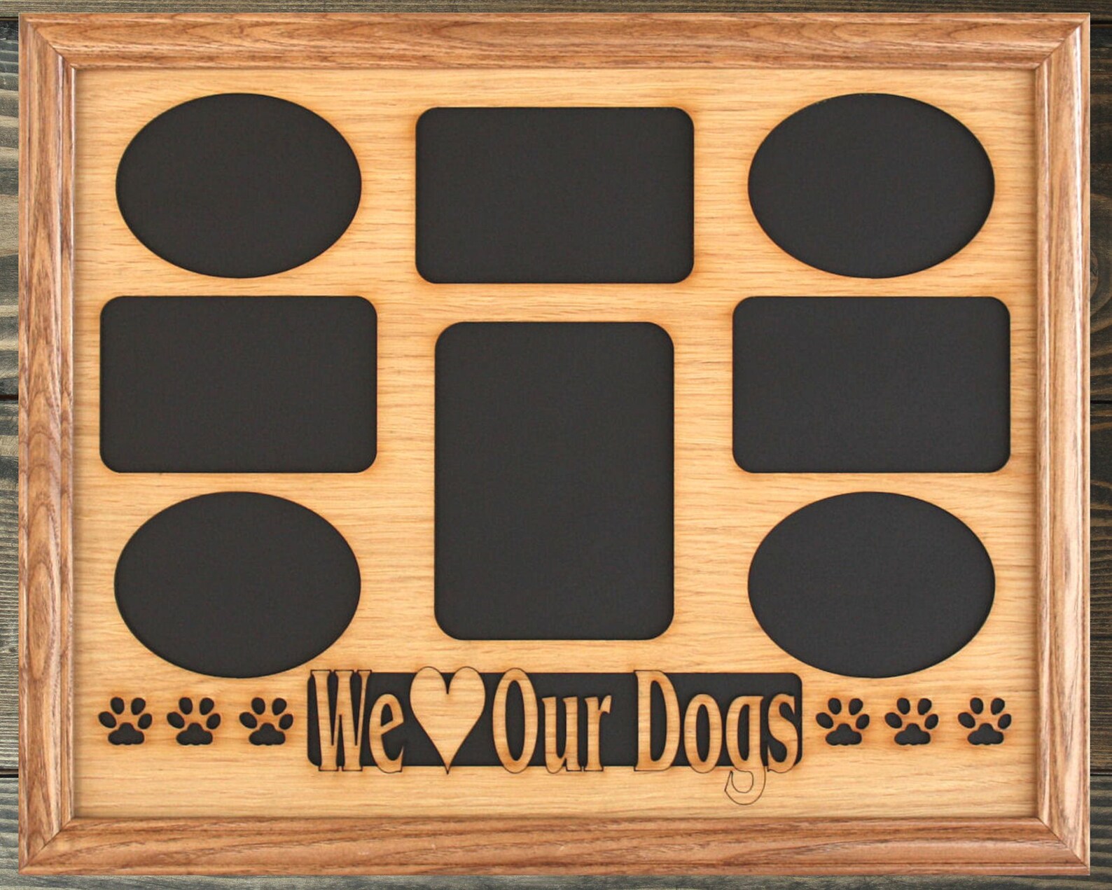 11x14 Dog Picture Frame Collage Mat Insert With Frame Options - Dog ...