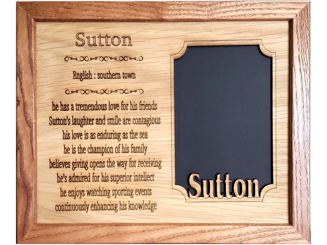 8x10 Name Meaning Picture Frame - Holds 4x6 or 5x7 Photo - First Name ...