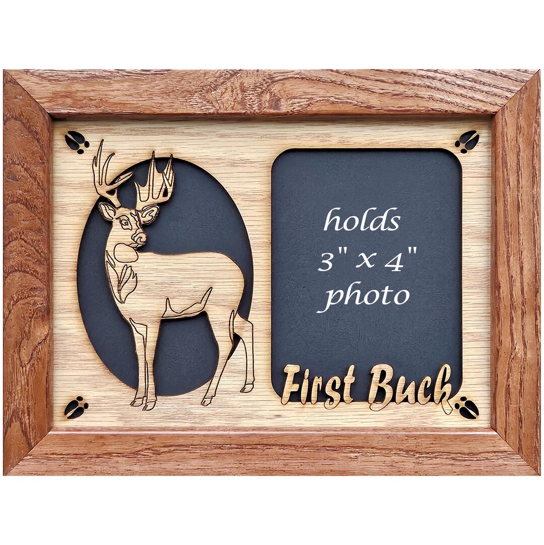 5x7 First Buck Deer Hunting Picture Frame - Wildlife - Gift for Hunter ...