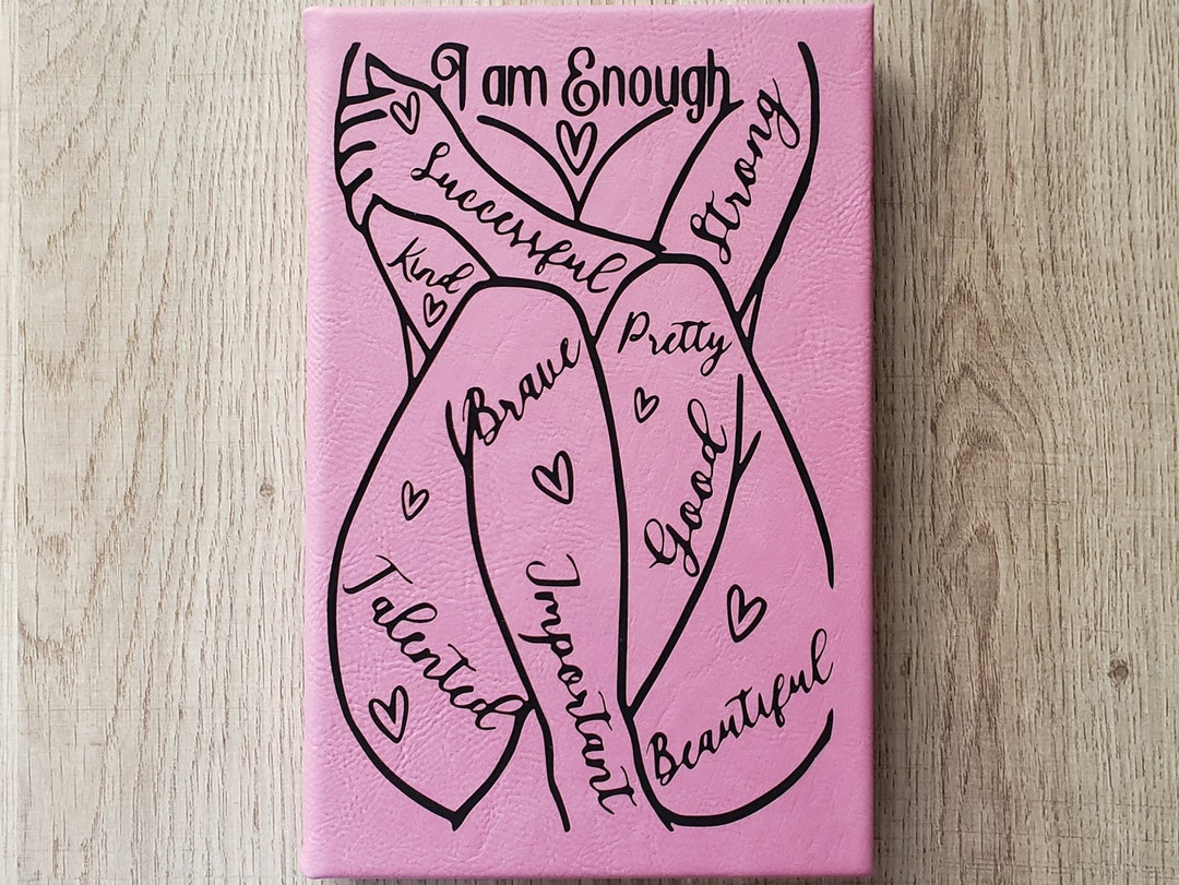 I Am Enough Leatherette Journal - Motivational - Lined Paper ...