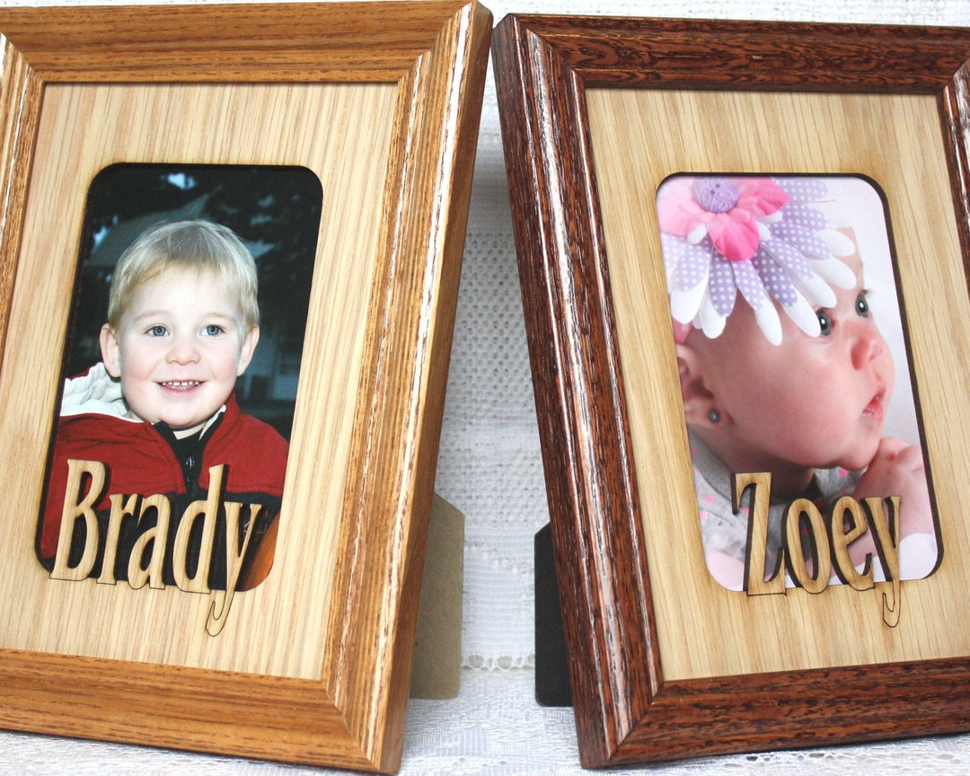 Personalized Name Frame 5x7 – Custom Picture Frame With Engraved Mat ...