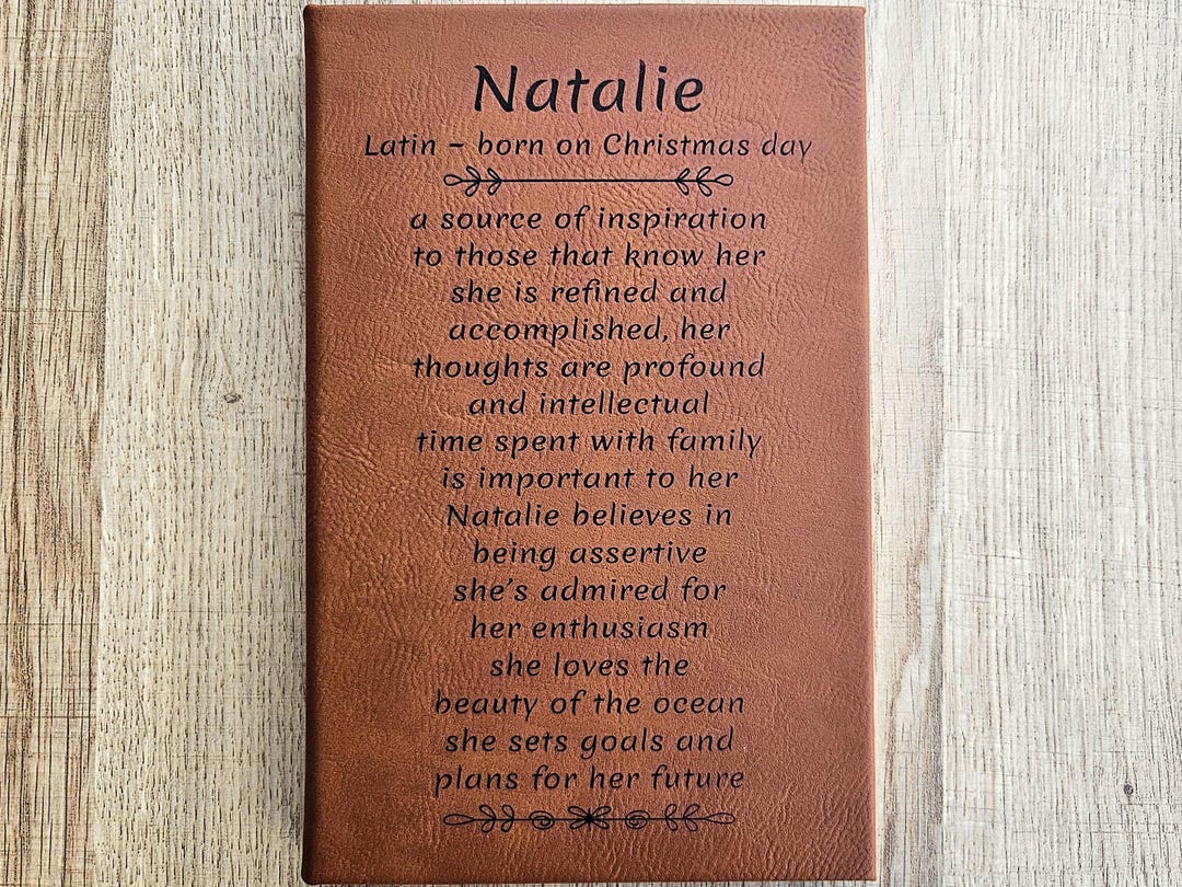 Leatherette Journal Personalized With Name Meaning - Lined Pages ...