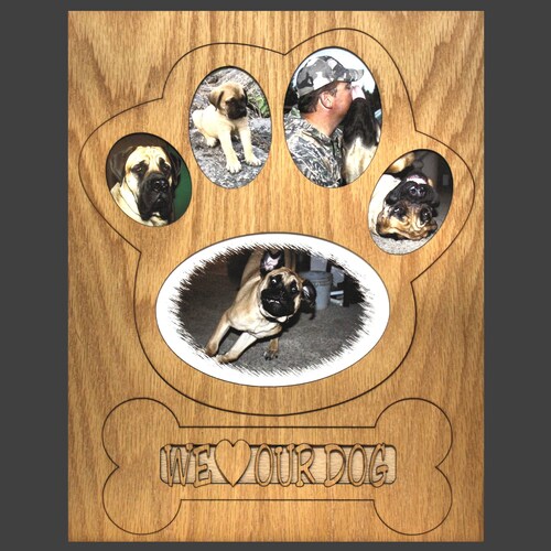 11x14 Dog Picture Frame Collage Mat Insert With Frame Options - Etsy